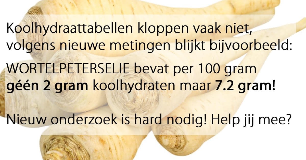 Wij willen een koolhydratentabel die wél klopt. Help jij mee? - TheNewFood